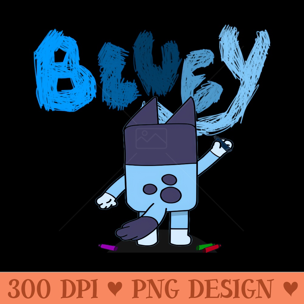 Bluey is drawing - PNG Graphics | Inspire Uplift
