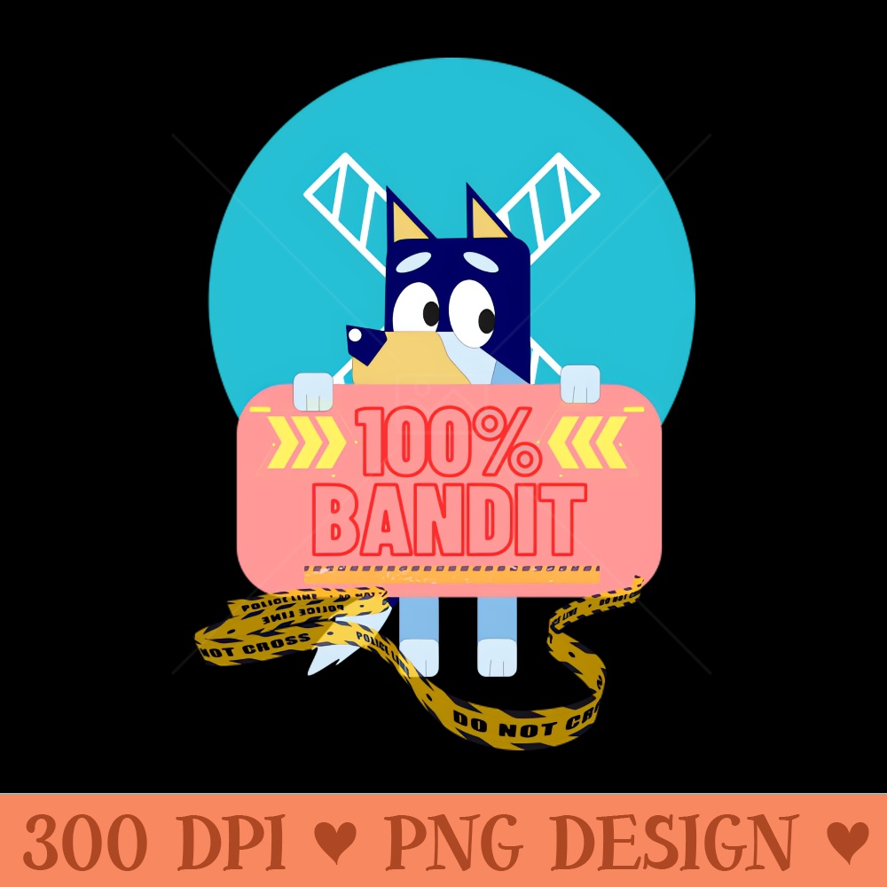 Bluey- 100 Bandit Fanart - PNG Download Pack | Inspire Uplift