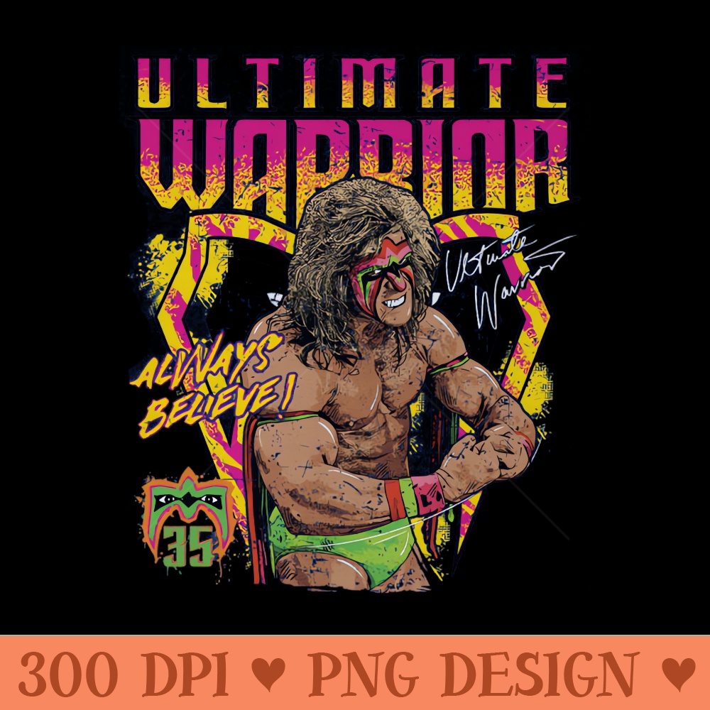 Ultimate Warrior 35th Anniversary - PNG Downloadable Art | Inspire Uplift