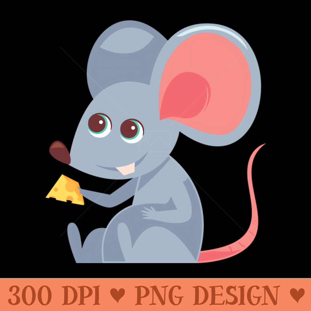 Cute mouse eating cheese - PNG Clipart | Inspire Uplift