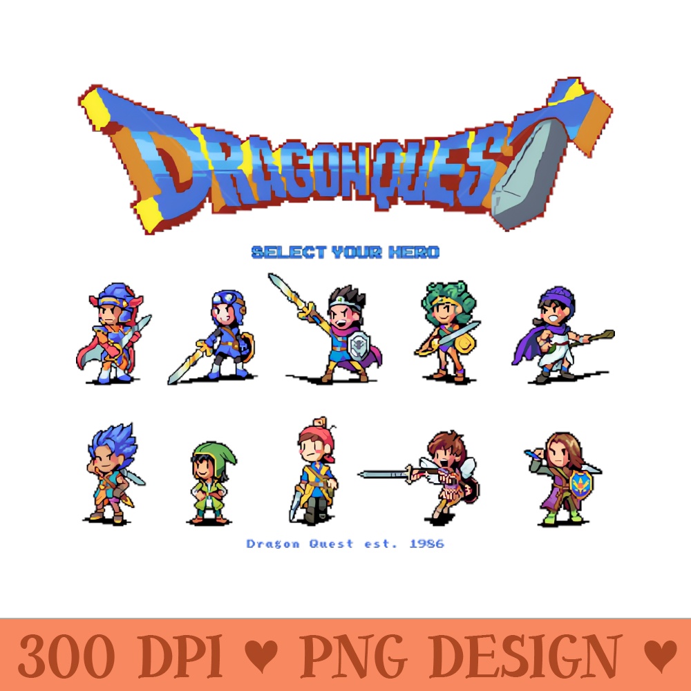 Dragon Quest - Sublimation PNG Designs | Inspire Uplift