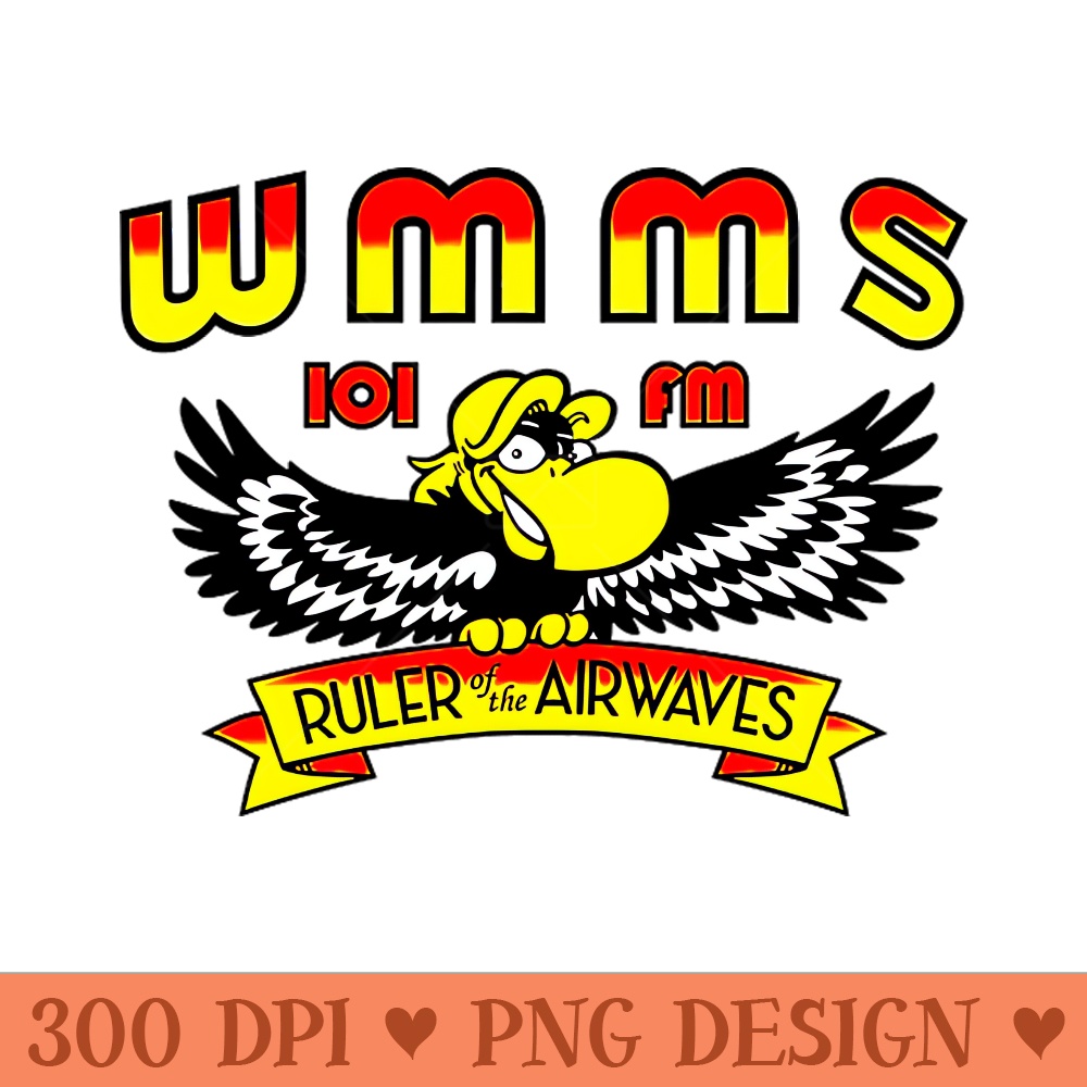 Vintage WMMS Radio Station - Digital PNG Graphics | Inspire Uplift