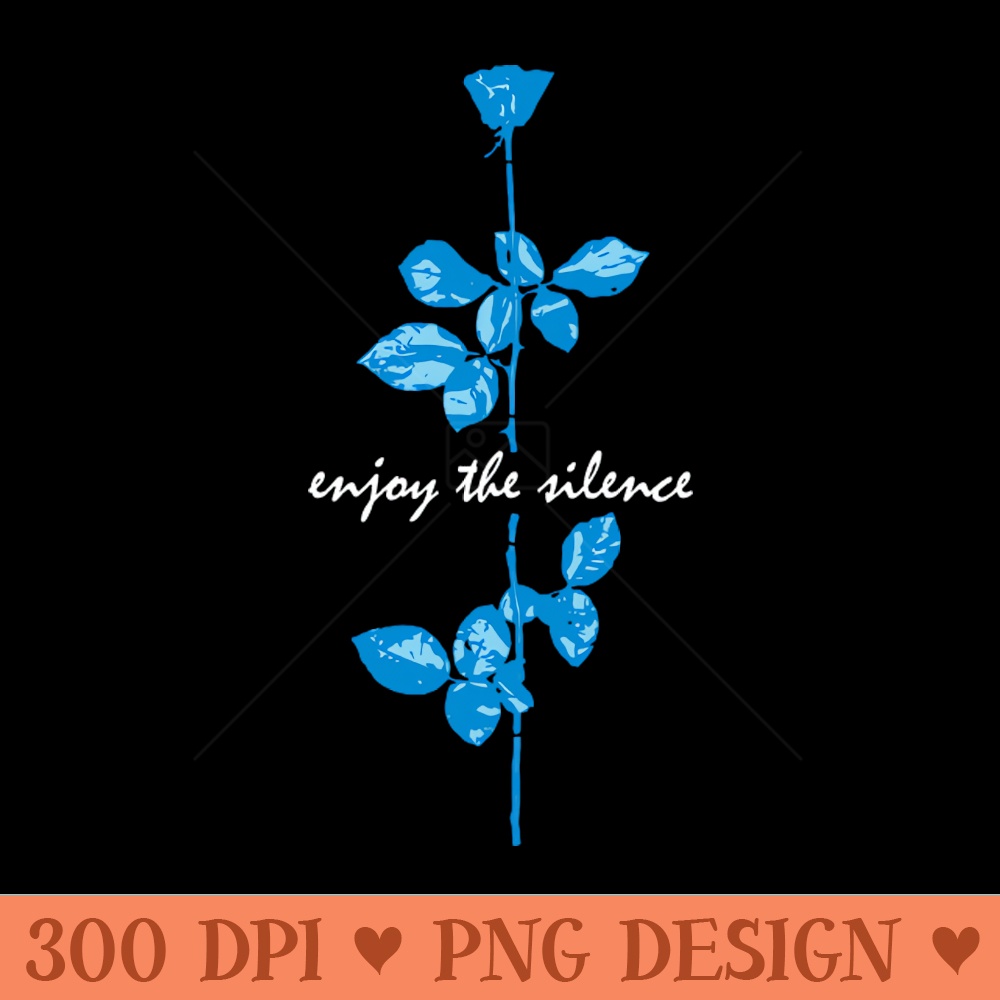 Enjoy The Silence - Blue - Digital PNG Graphics | Inspire Uplift