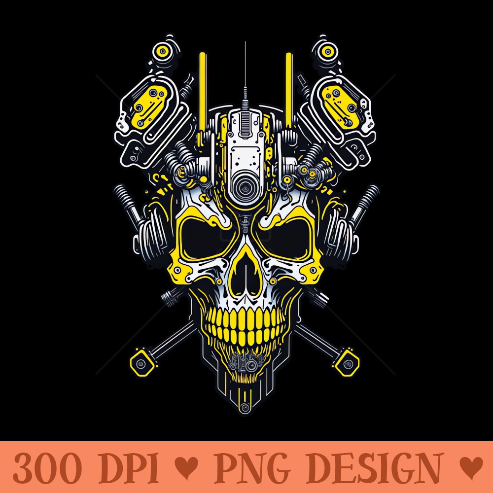 Mecha Skull S01 D40 - PNG Design Downloads | Inspire Uplift
