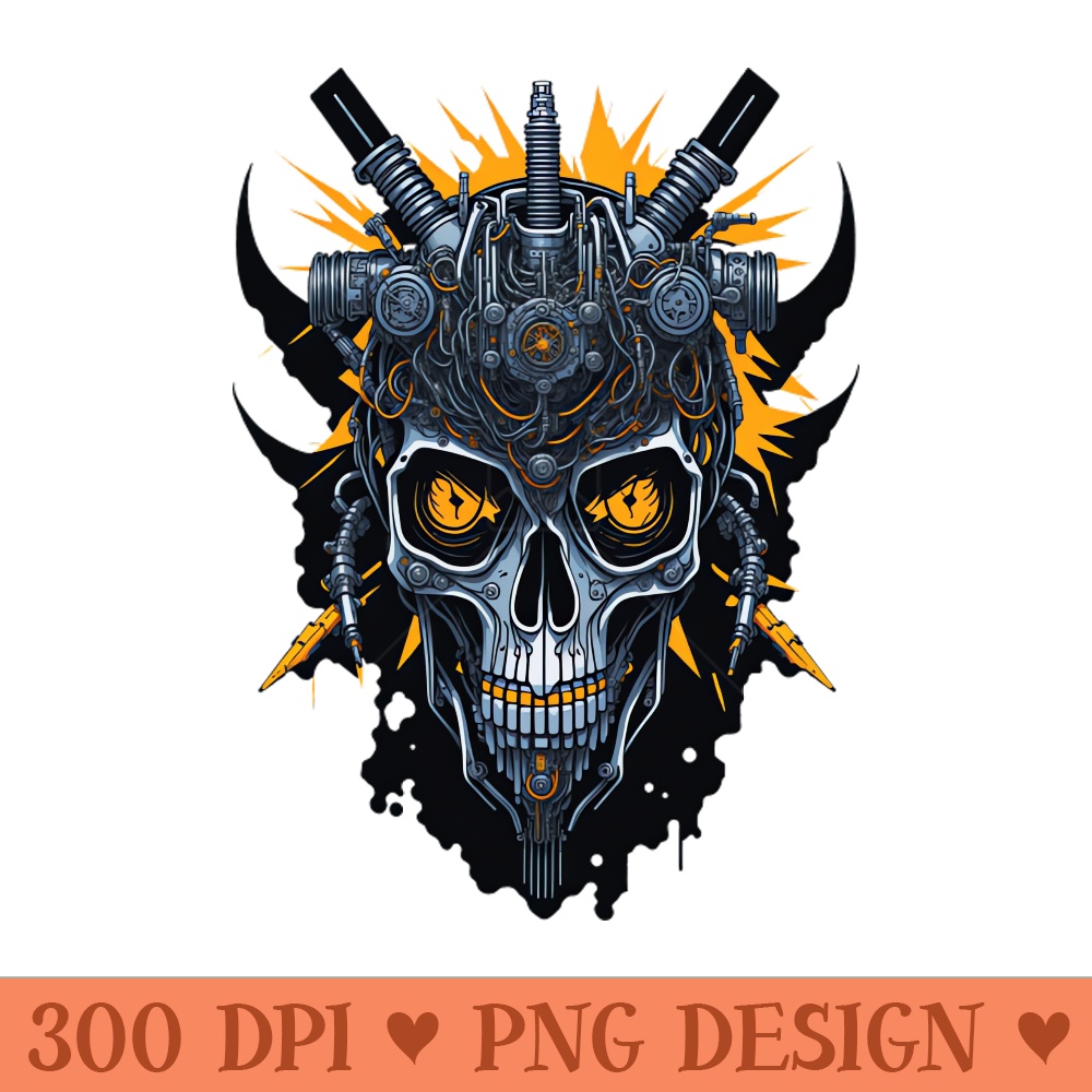Mecha Skull S02 D03 - PNG Illustrations | Inspire Uplift
