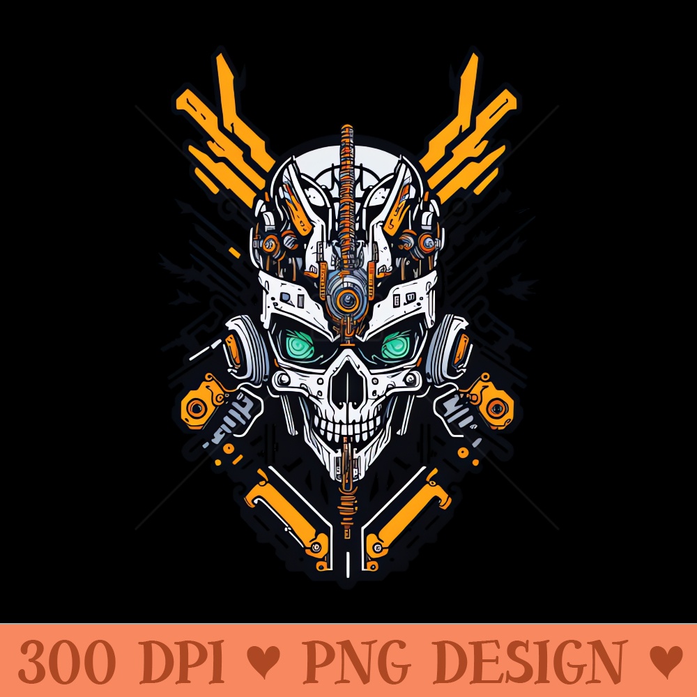 Mecha Skull S01 D56 - PNG Graphics | Inspire Uplift
