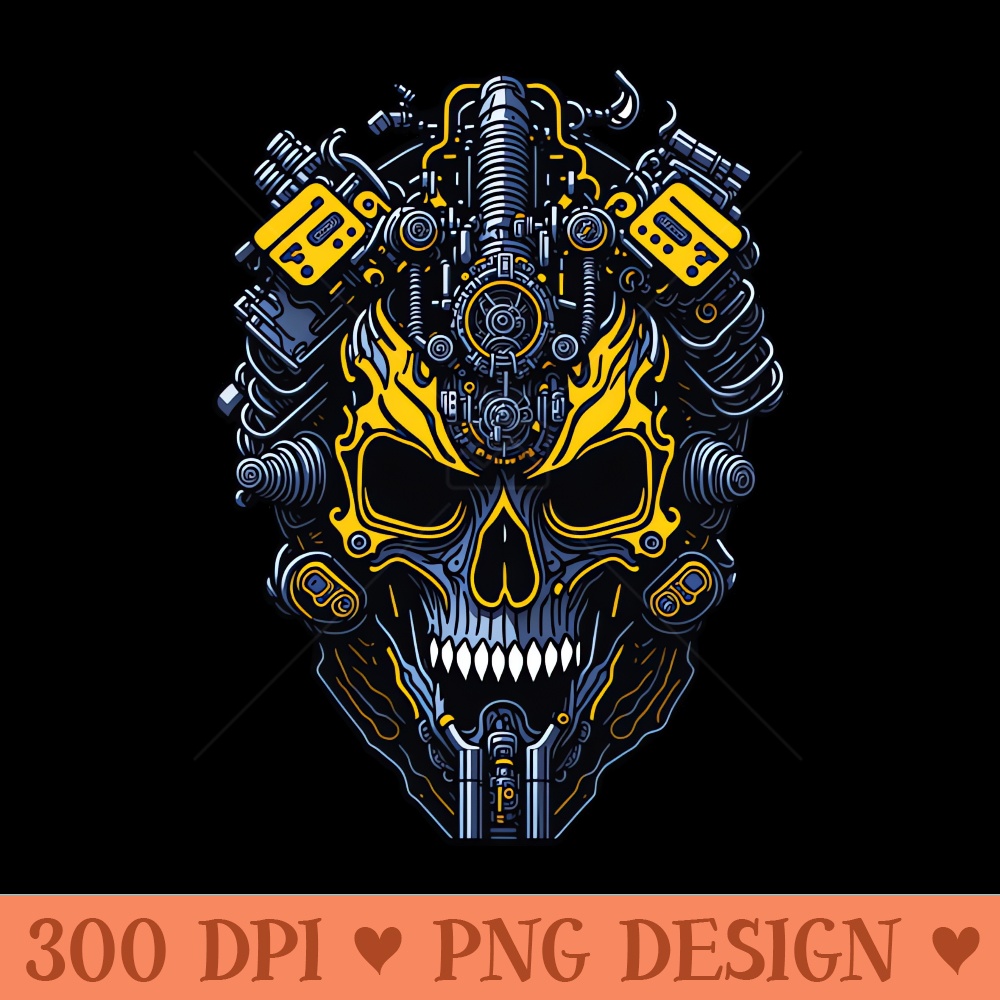 Mecha Skull S03 D52 - Downloadable PNG | Inspire Uplift