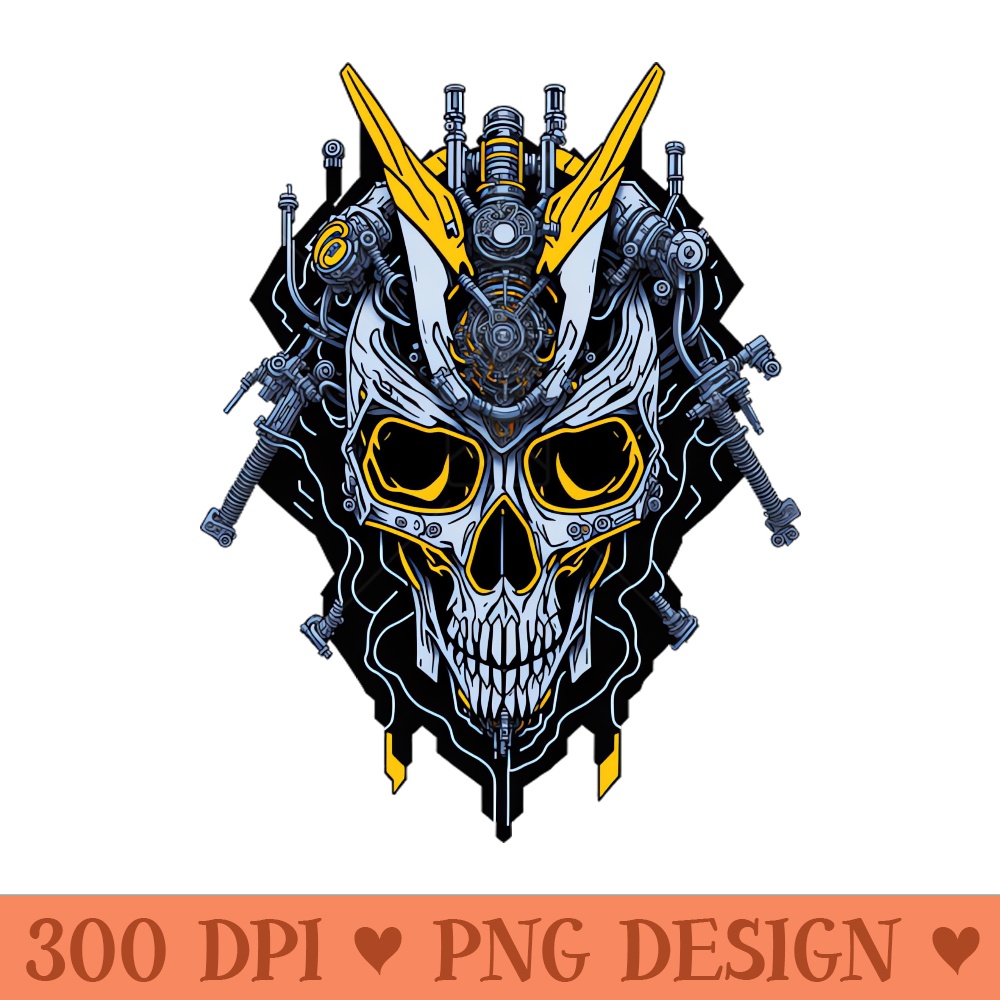 Mecha Skull S01 D48 - PNG Design Downloads | Inspire Uplift