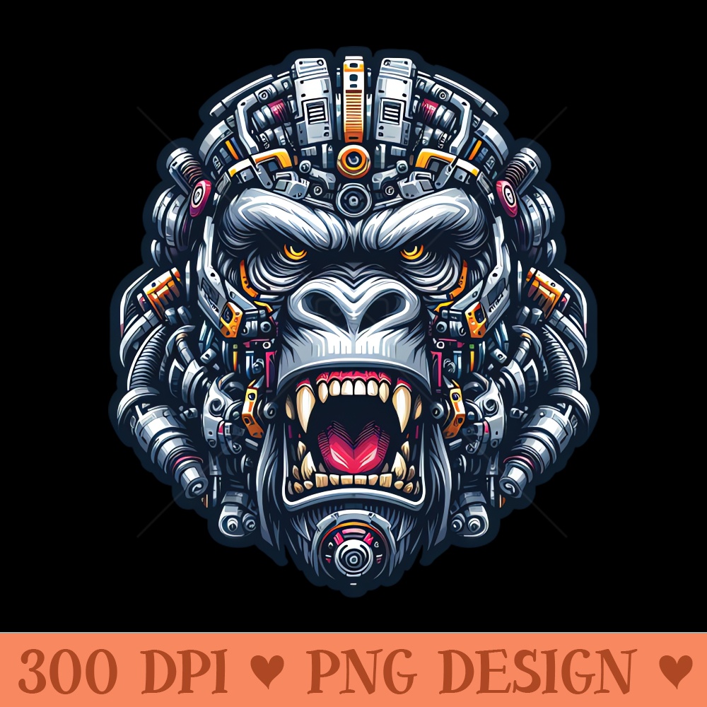 Mecha Apes S01 D62 - Digital PNG Graphics | Inspire Uplift