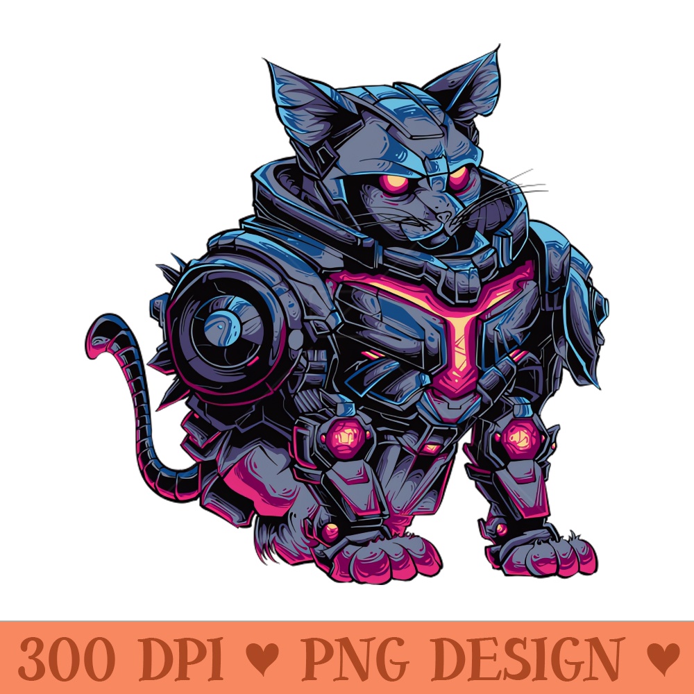 Mechatronic Feline Cyberpunk Cat from the Future - High Qual | Inspire ...
