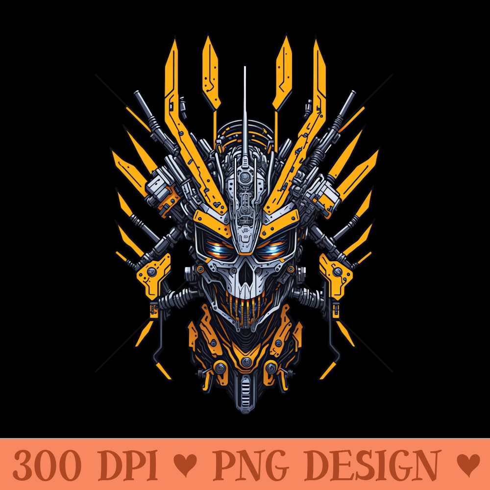 Mecha Skull S03 D64 - PNG Illustrations | Inspire Uplift
