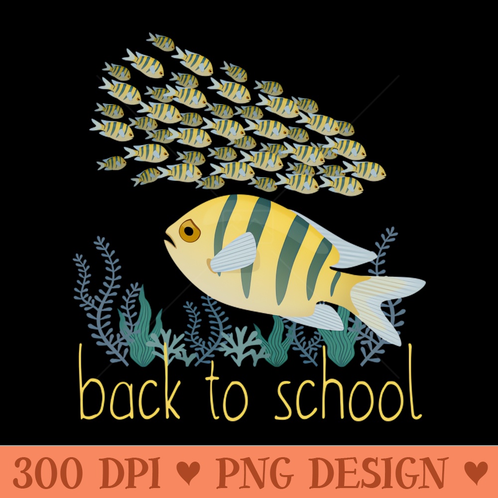 Back to school sad fish pun - PNG Artwork | Inspire Uplift