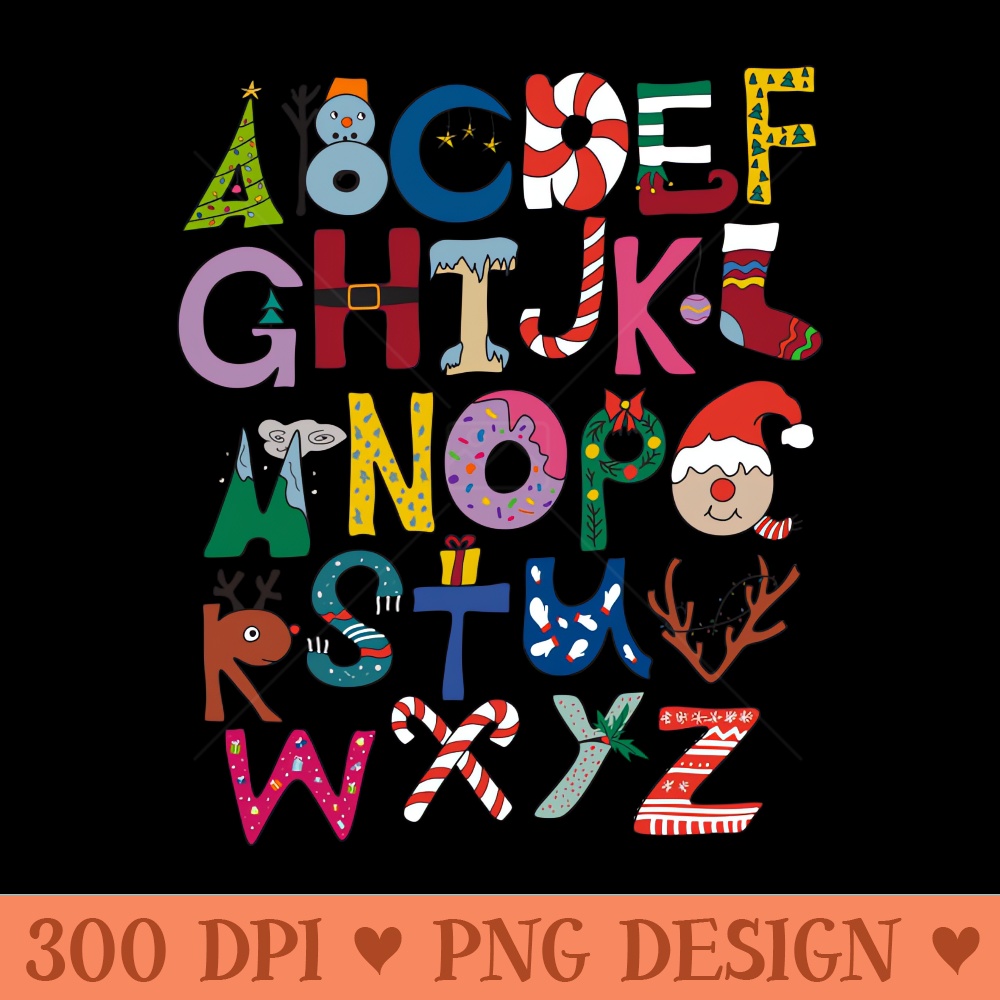 Christmas Alphabet ABCs Pre-K Kindergarten Teacher Student - | Inspire ...