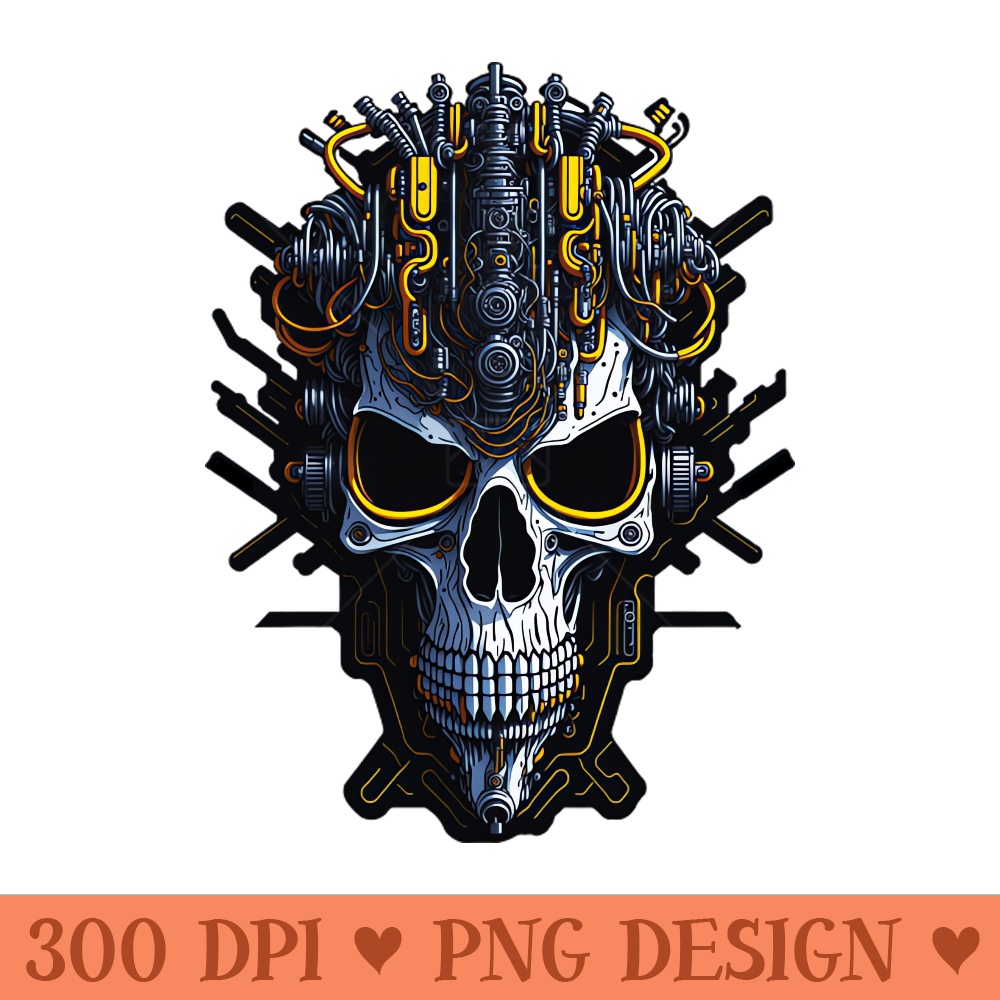 Mecha Skull S01 D37 - PNG Illustrations | Inspire Uplift
