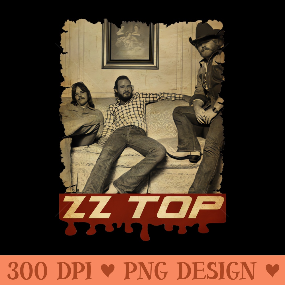 ZZ Top Vintage - Download PNG Graphics | Inspire Uplift