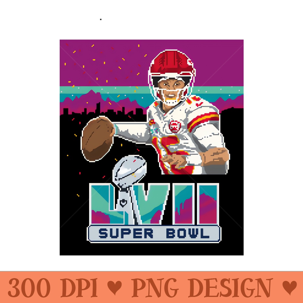 Patrick Mahomes Super Bowl LVII Pixel - Vector PNG Download | Inspire ...