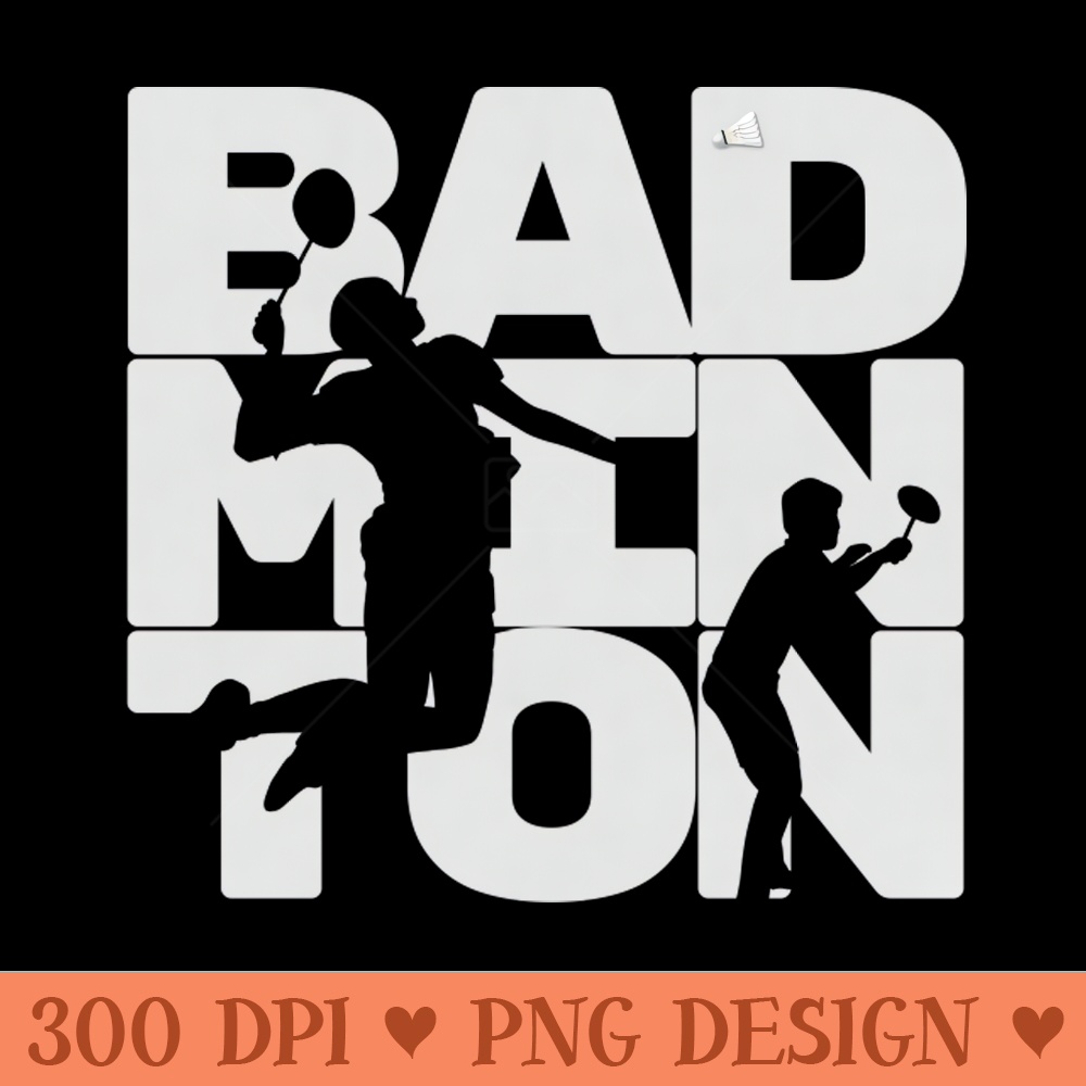 Badminton Man - PNG Downloadable Art | Inspire Uplift