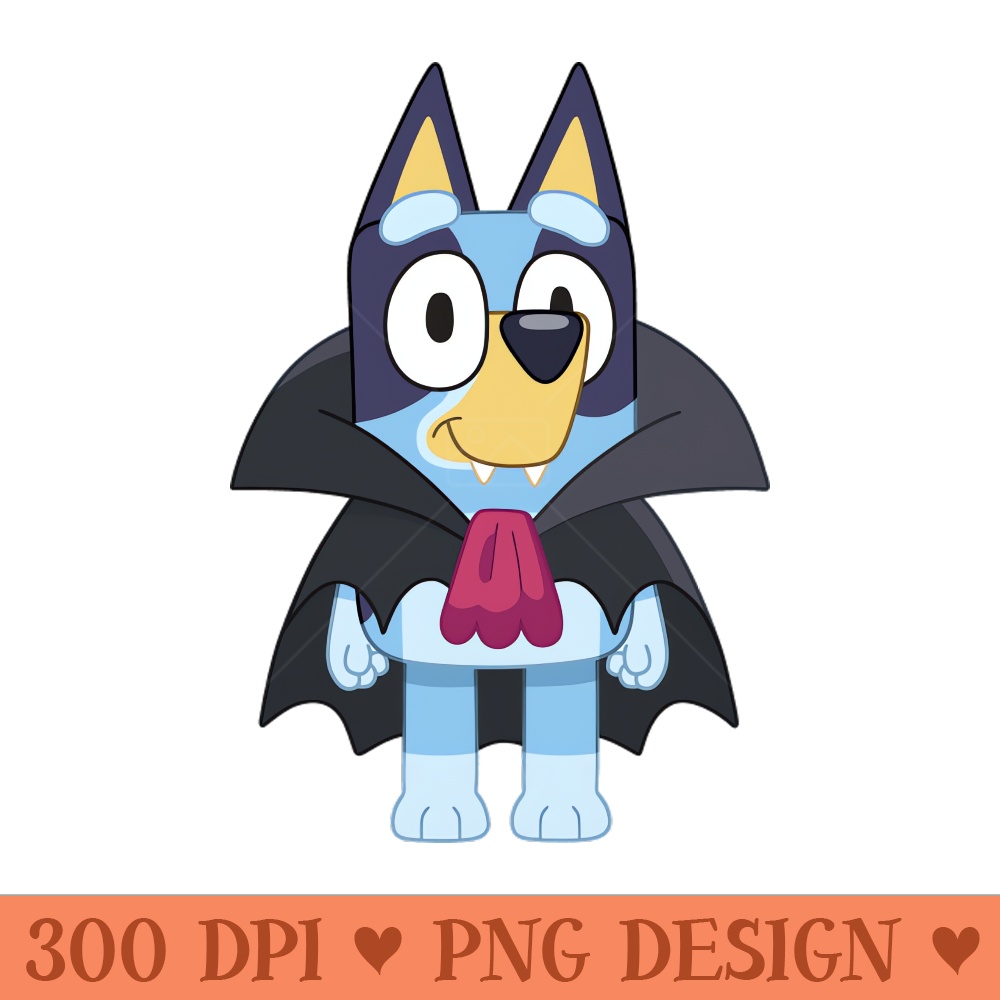 Halloween Bluey Vampire - PNG Design Downloads - Inspire Uplift