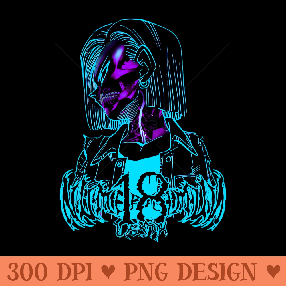 ANDROID NUMBER 18 (Death metal logo) - Premium PNG Downloads | Inspire ...