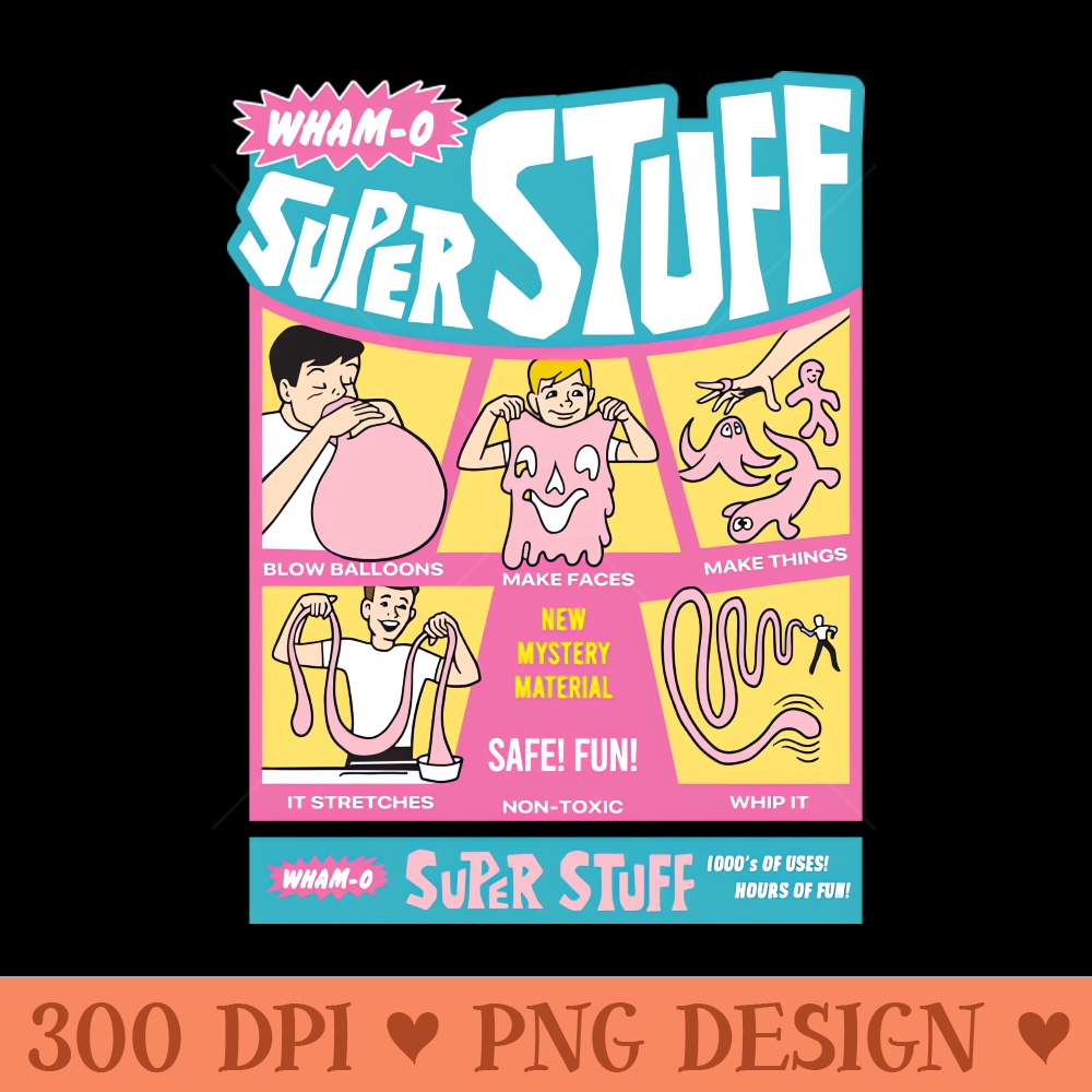Super Stuff - Wham-o Comic Ad - PNG Designs | Inspire Uplift