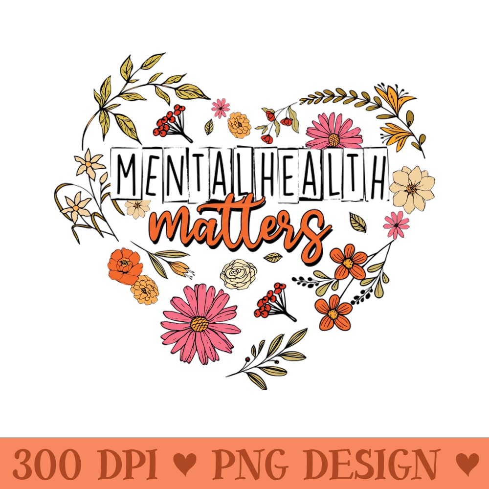 Mental Health Matters flower - Vector PNG Download | Inspire Uplift