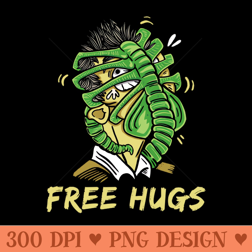 Free Hugs face hugger - Vector PNG Download | Inspire Uplift
