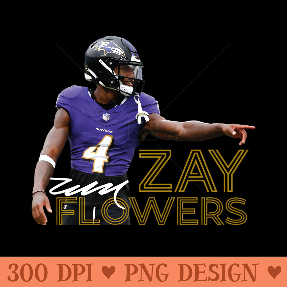 Zay Flowers - PNG Artwork | Inspire Uplift