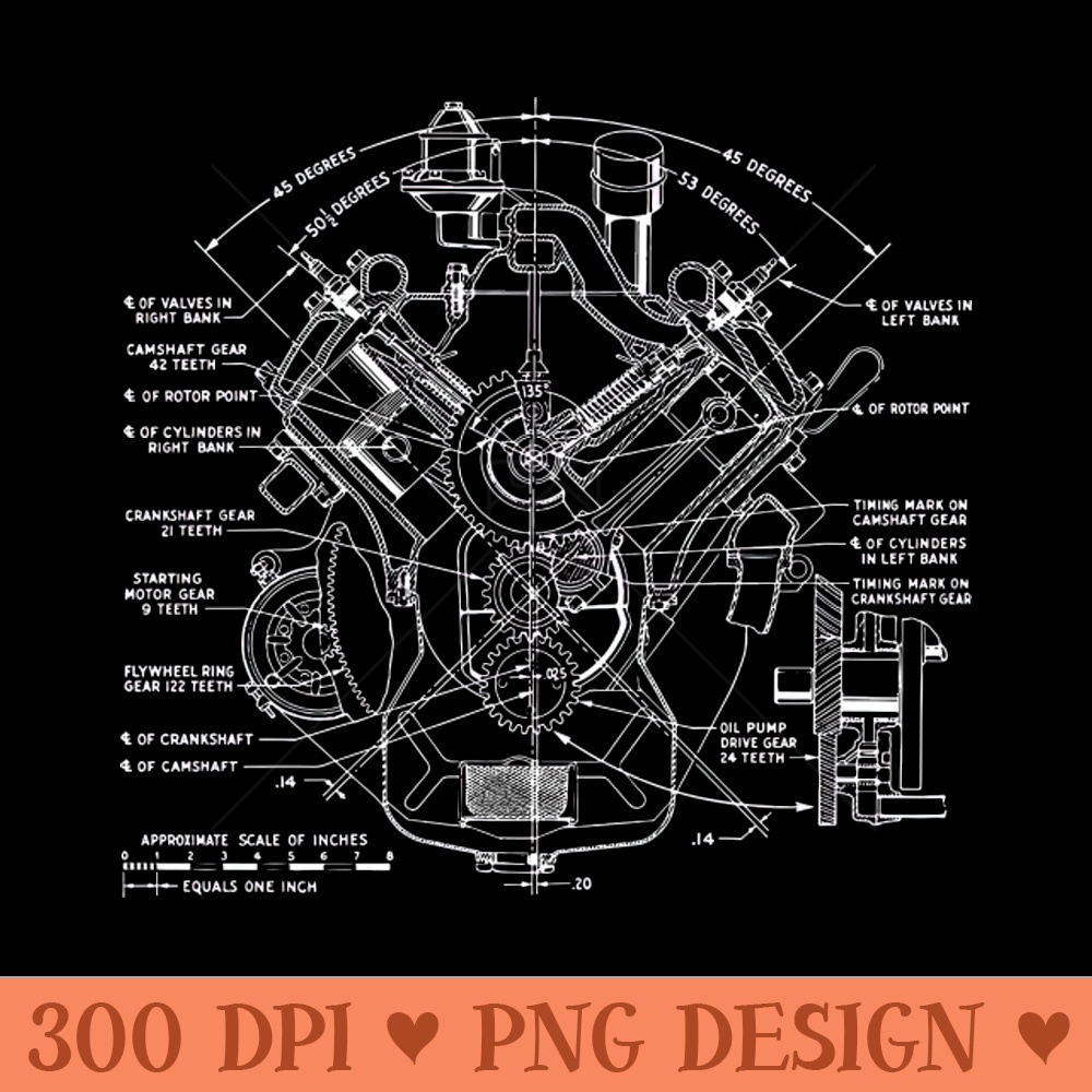 V8 Engine Drawing - Download PNG Graphics | Inspire Uplift