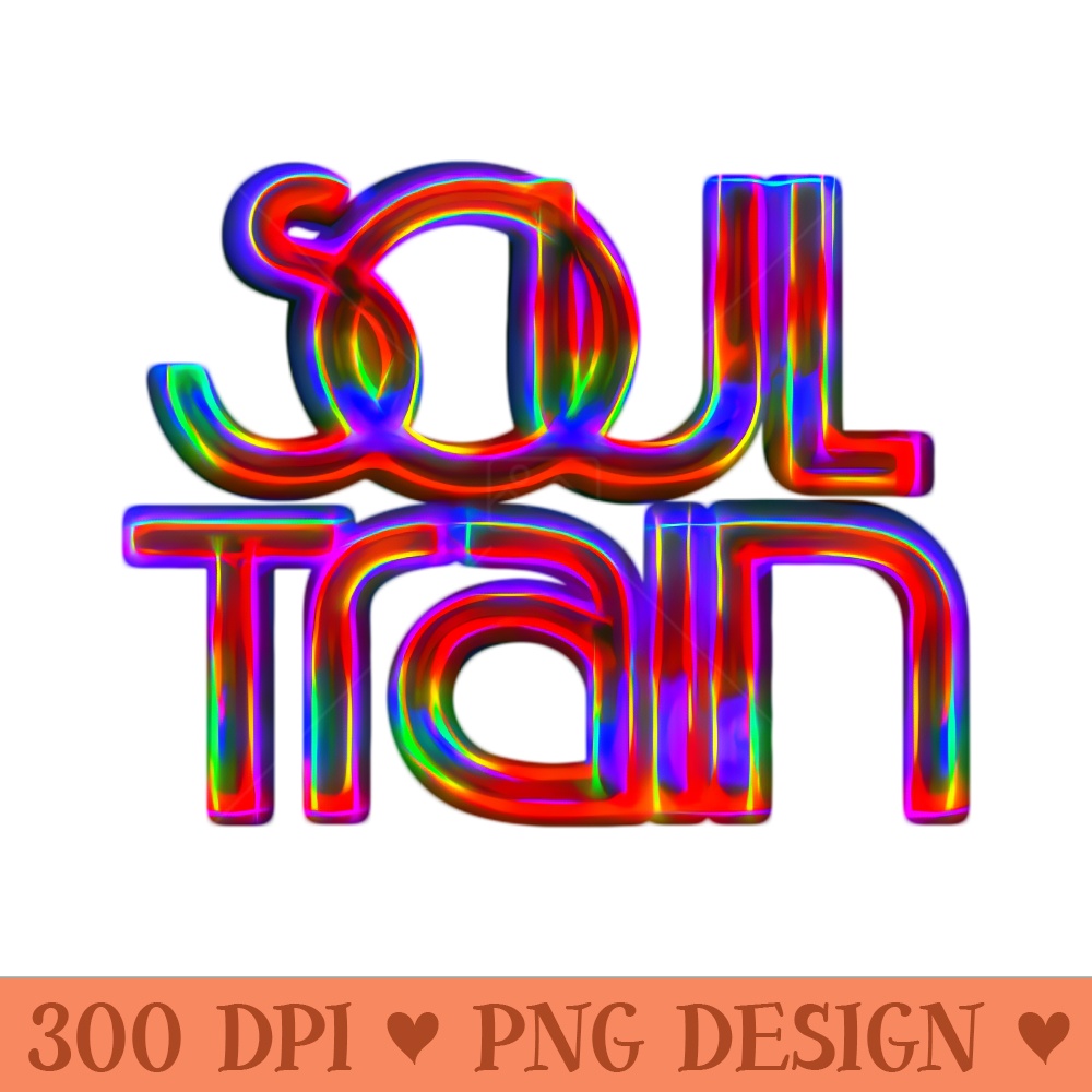 Soul TrainNeon Glow Style - Digital PNG Download | Inspire Uplift