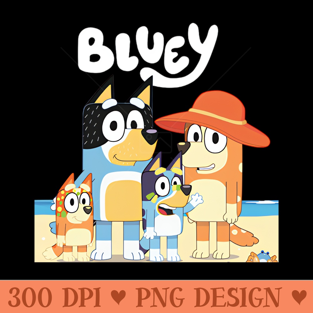 Bluey The Beach - Digital PNG Download | Inspire Uplift