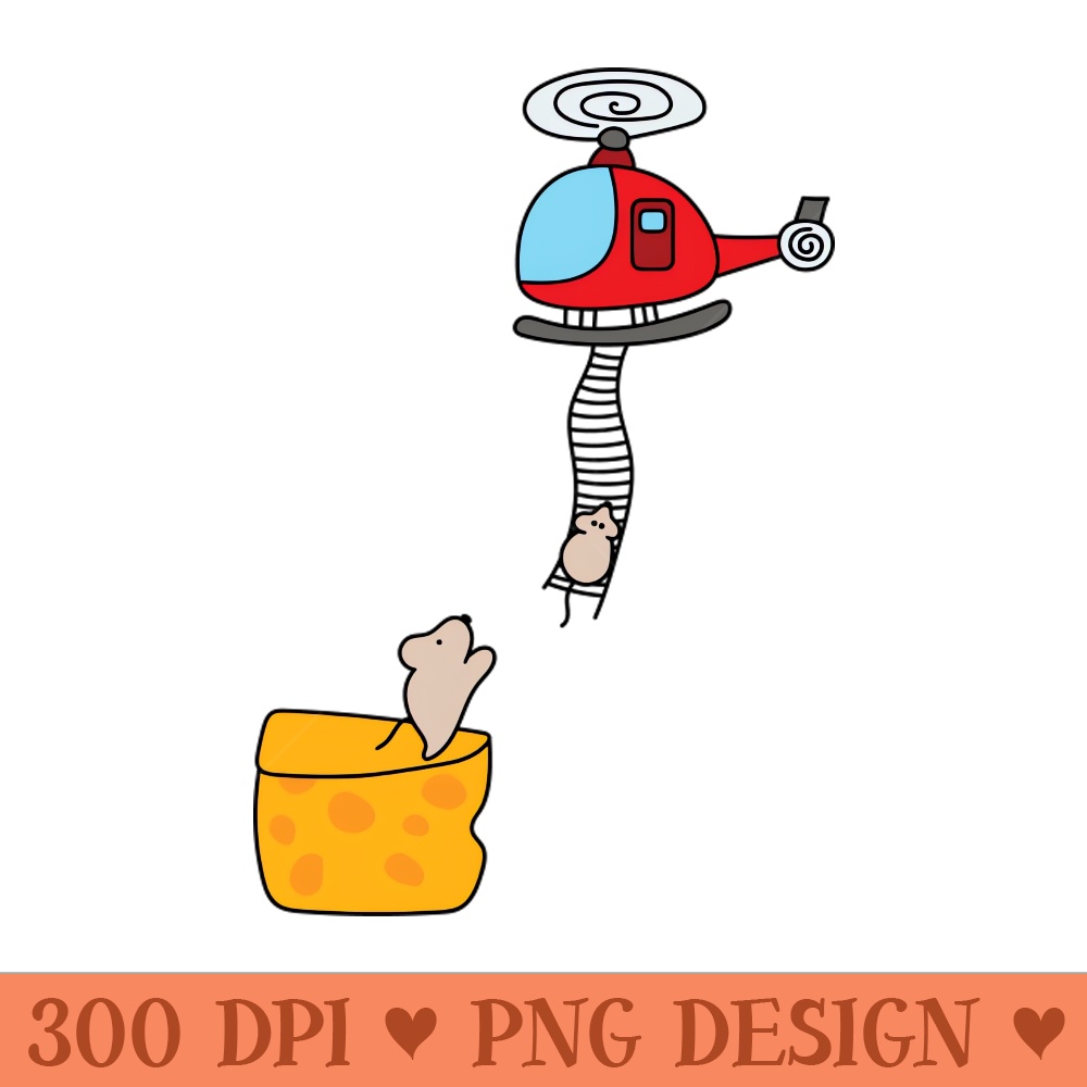funny mouse on top of a cheese taking helicopter rope ladder | Inspire ...