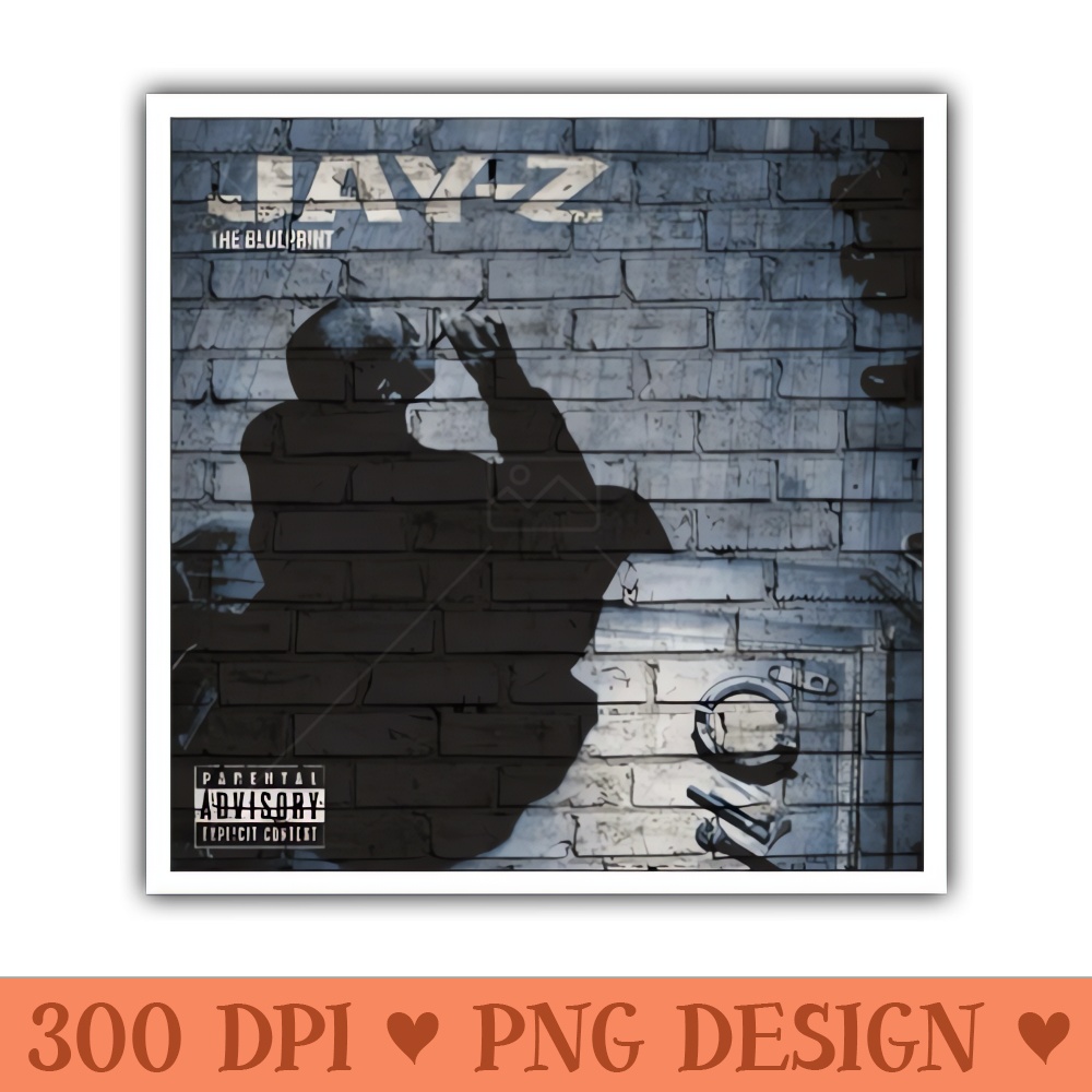 Jay Z The Blue Print Album Cover Graffiti Wall - Digital PNG | Inspire ...