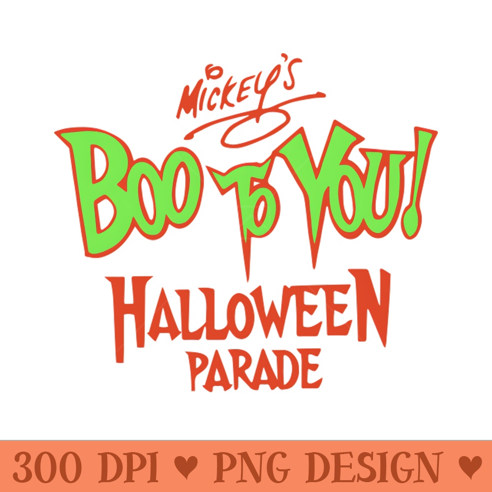 Mickey's Boo To You Halloween Parade - PNG Clipart | Inspire Uplift