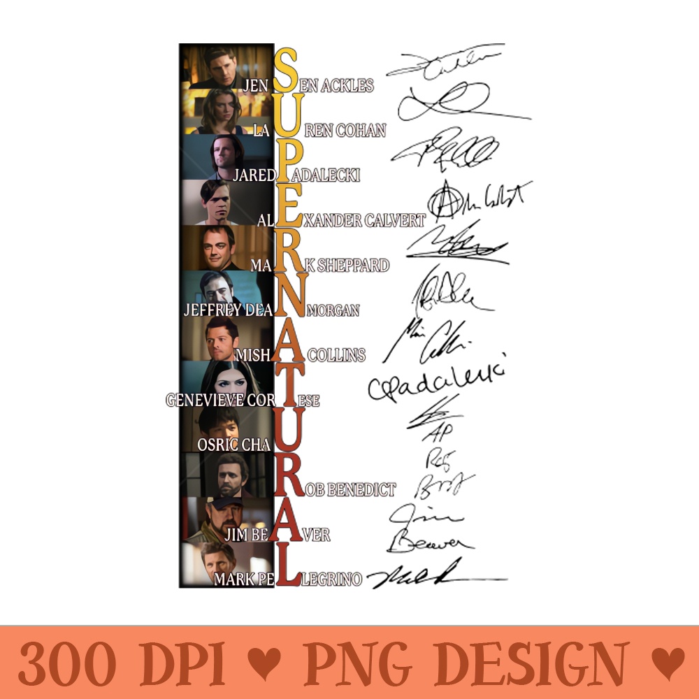 Supernatural Full Cast Signed Movie Film Tv Series - Free PN | Inspire ...