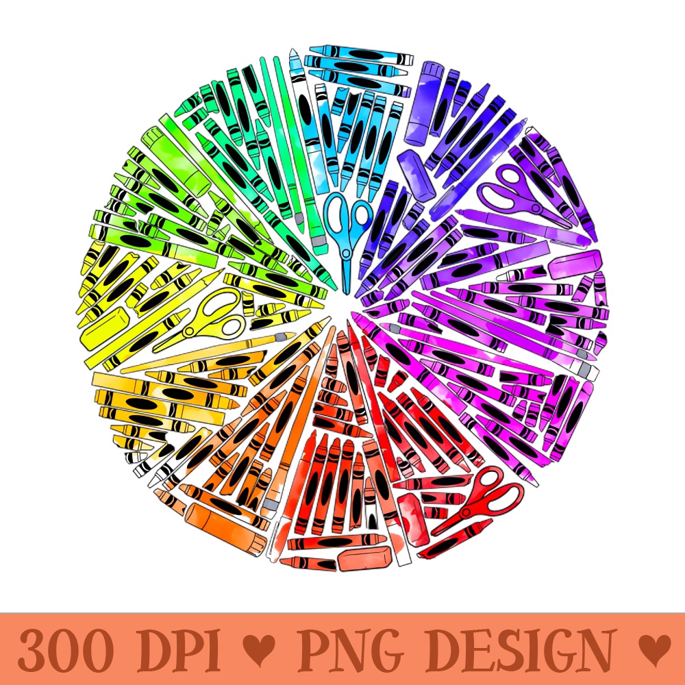 School Supply Color Wheel - Downloadable PNG | Inspire Uplift