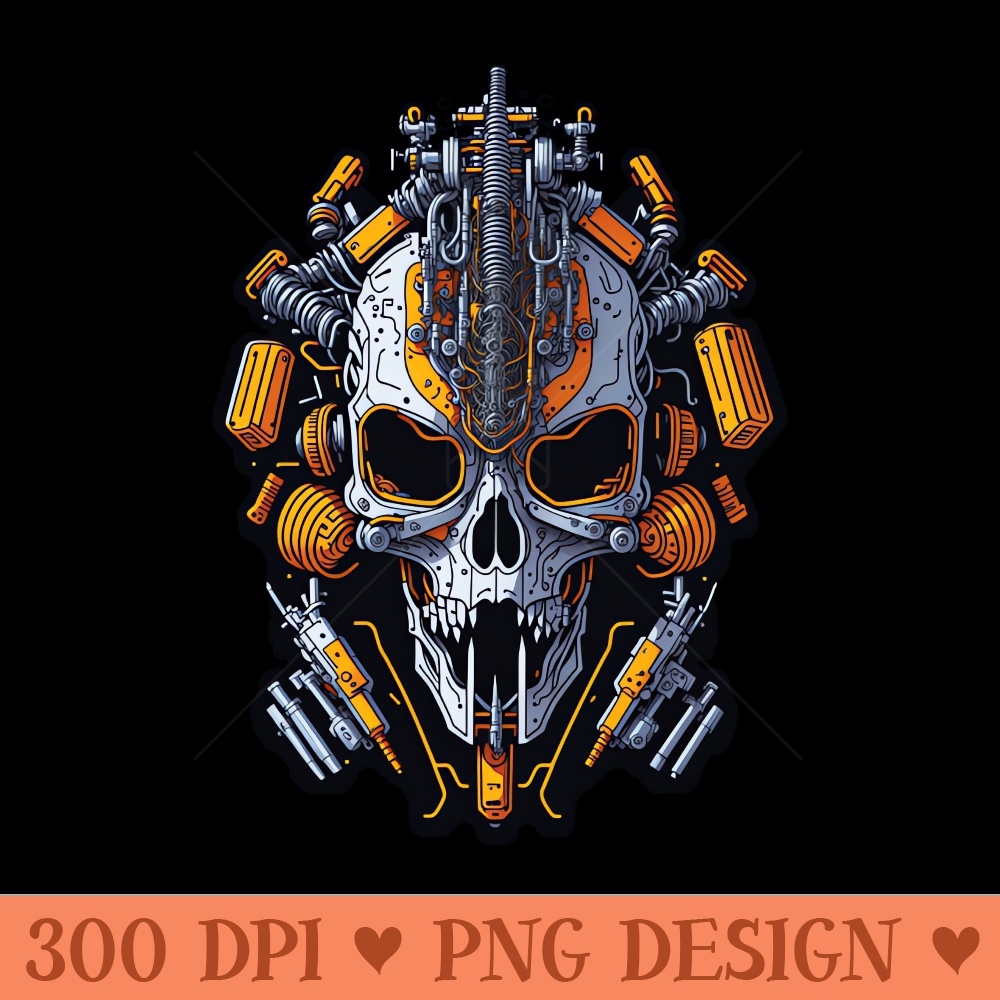 Mecha Skull S01 D29 - Downloadable PNG | Inspire Uplift