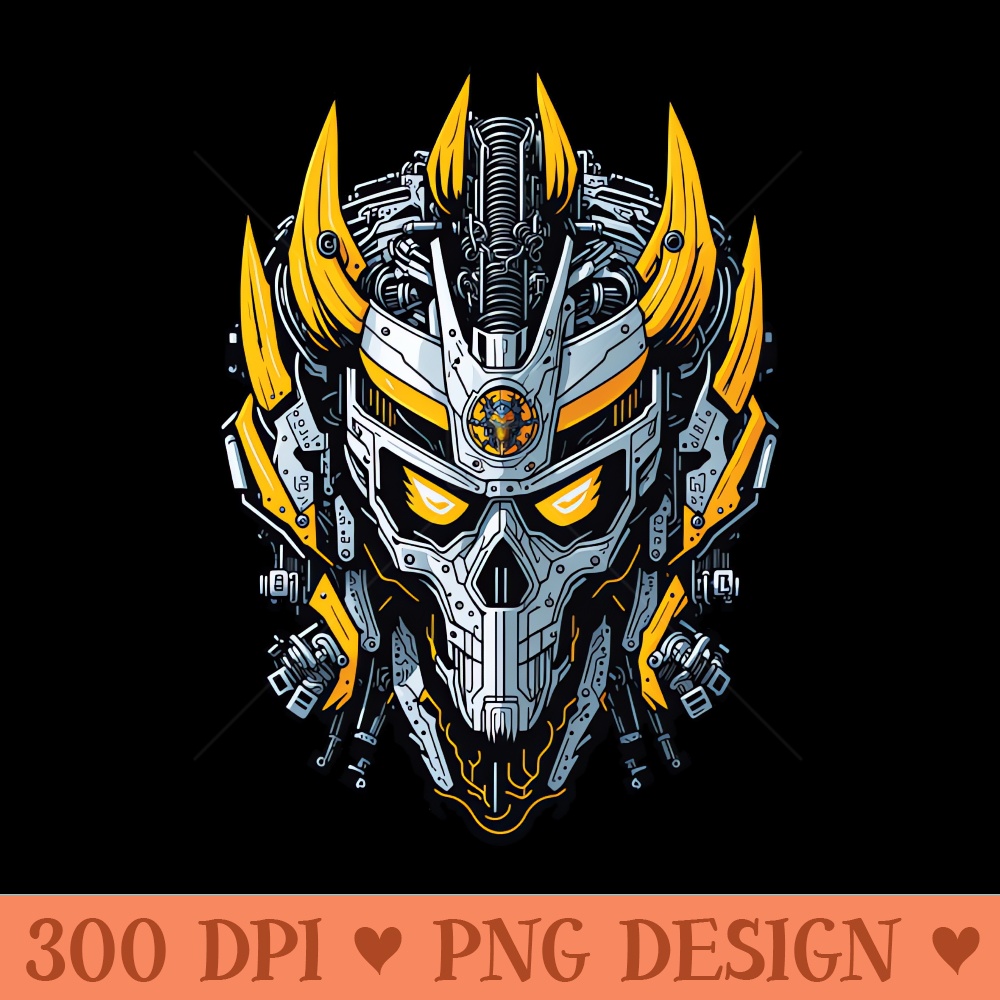 Mecha Skull S03 D15 - Sublimation PNG Designs | Inspire Uplift