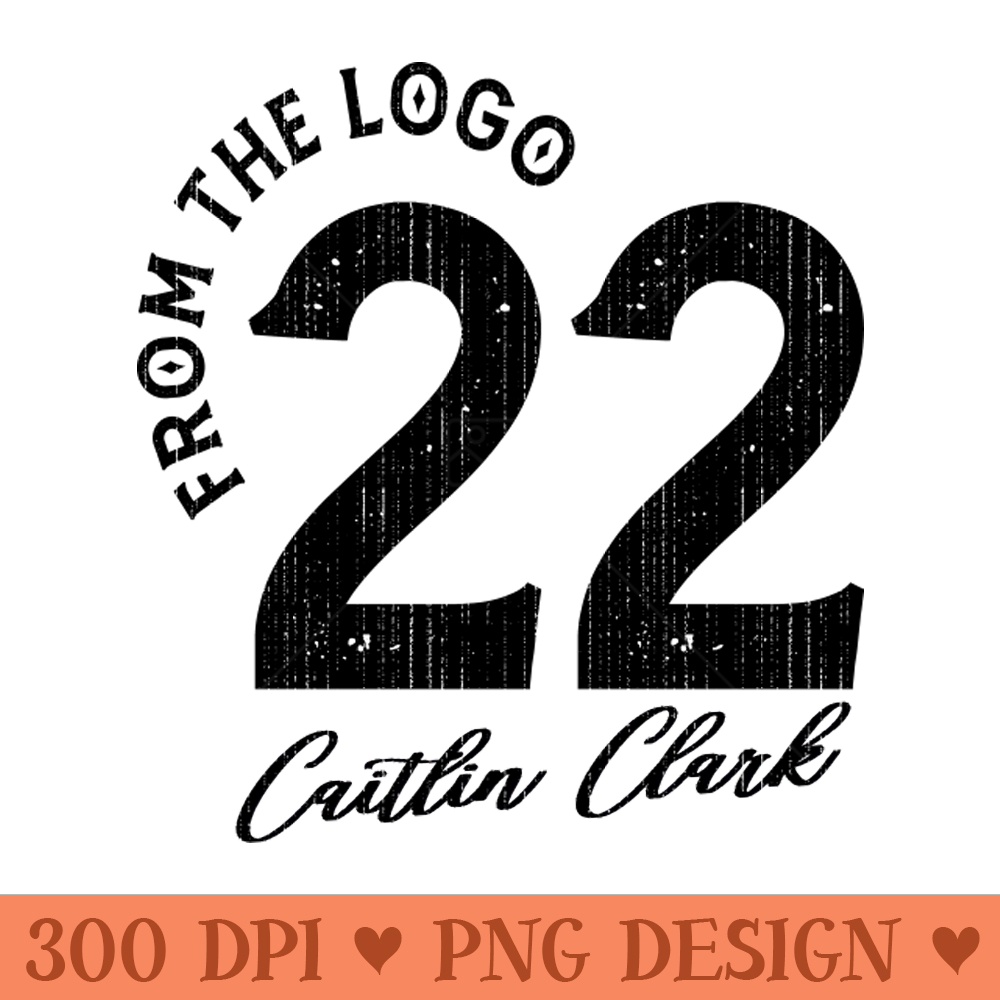 From The Logo 22 Caitlin Clark Black - Vector PNG Download | Inspire Uplift