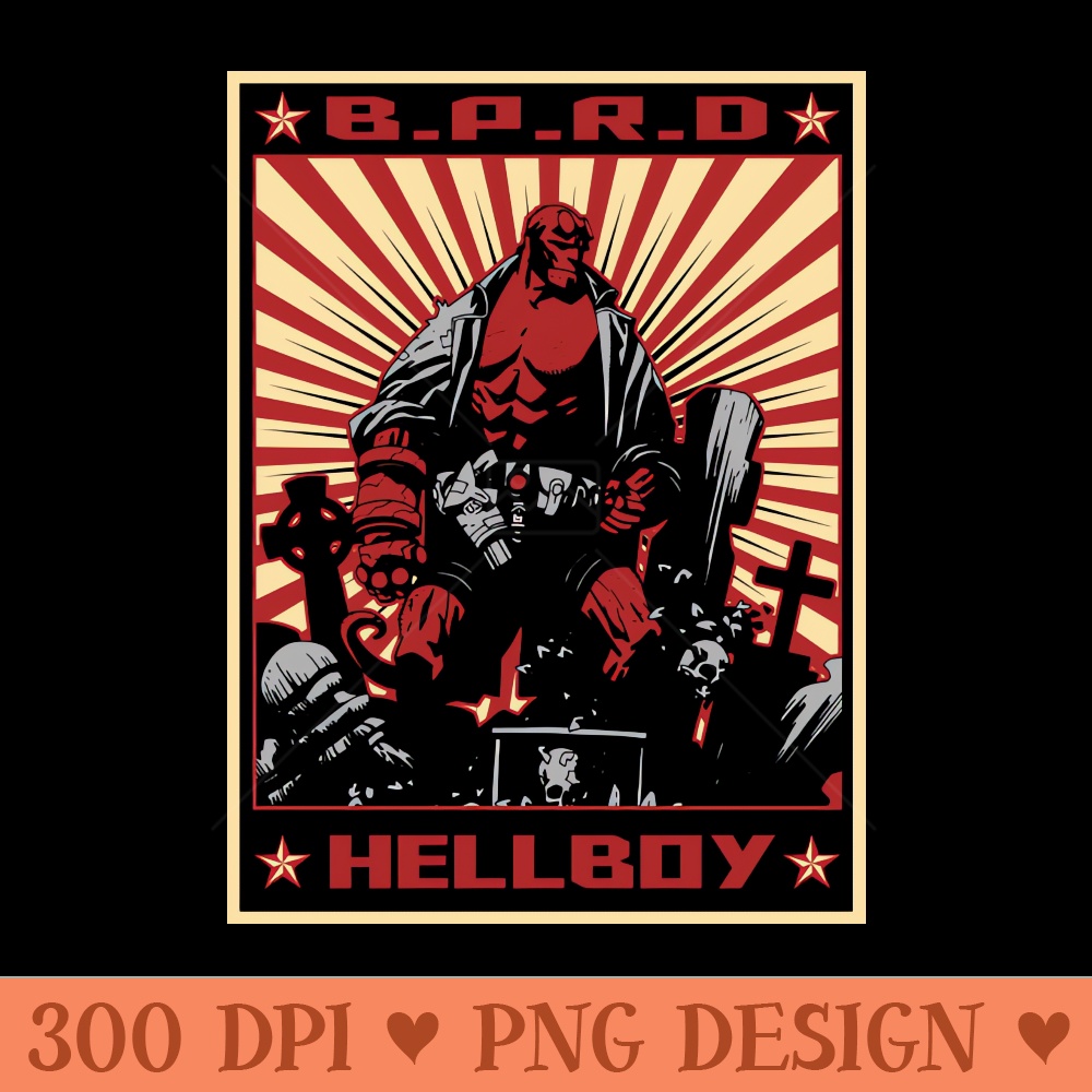 HELLBOY - Propaganda poster - PNG Designs | Inspire Uplift