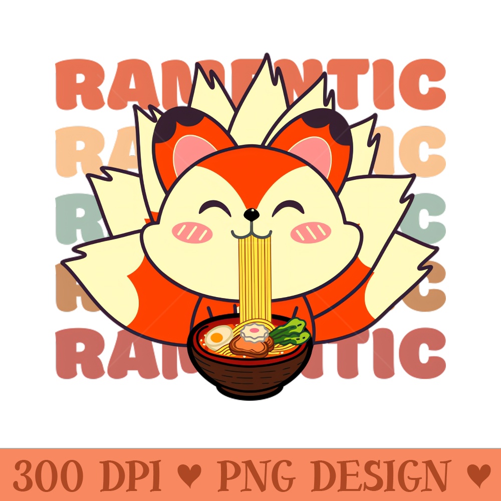 Cute Fox Eating Ramen - PNG Download Bundle - Inspire Uplift