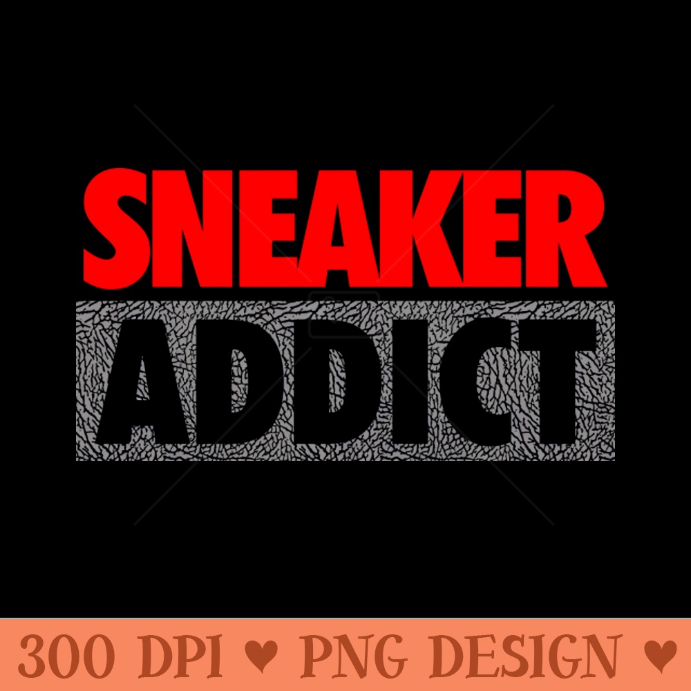 Sneaker Addict Red Cement - Vector PNG Download | Inspire Uplift