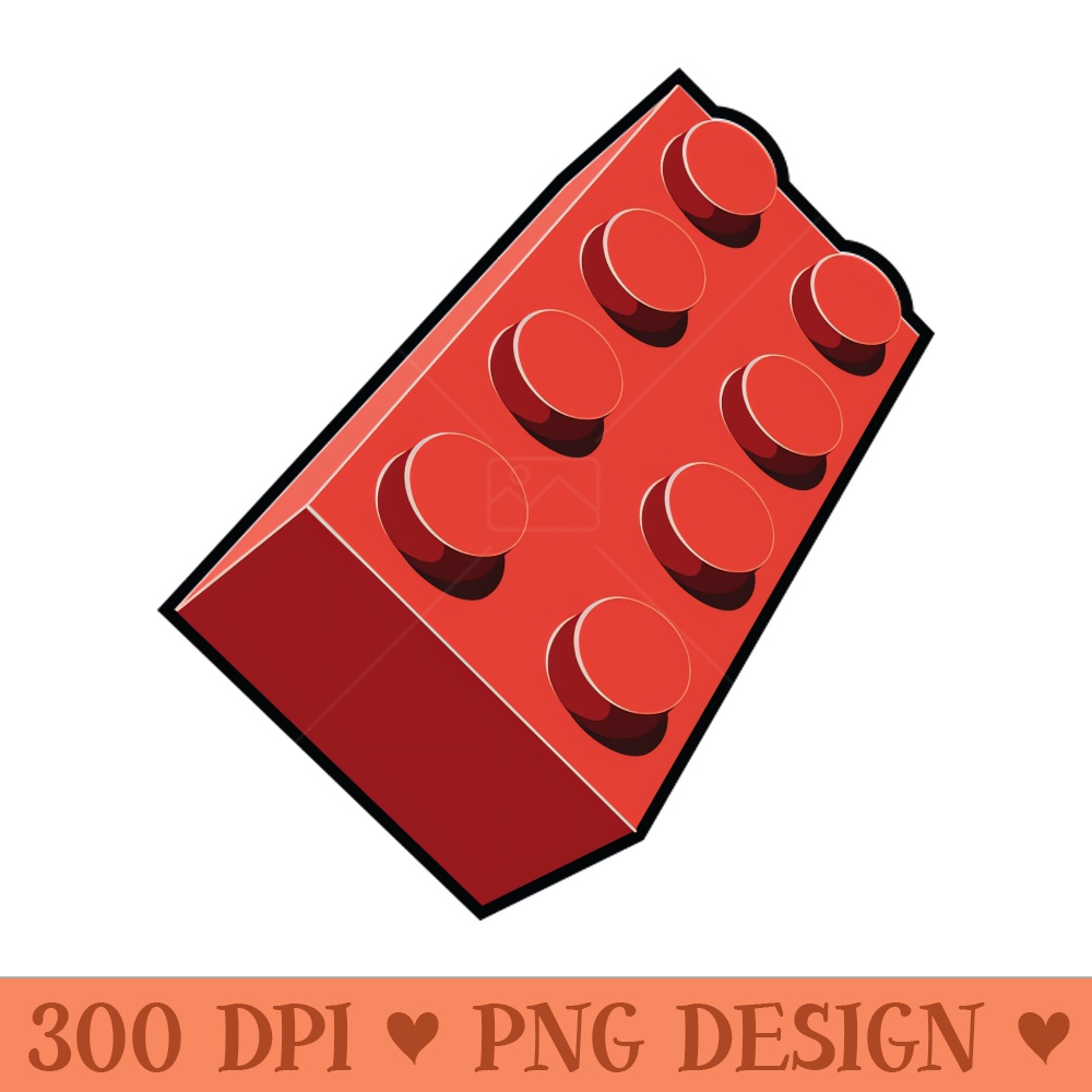 Lego Brick - Red - Digital PNG Art | Inspire Uplift