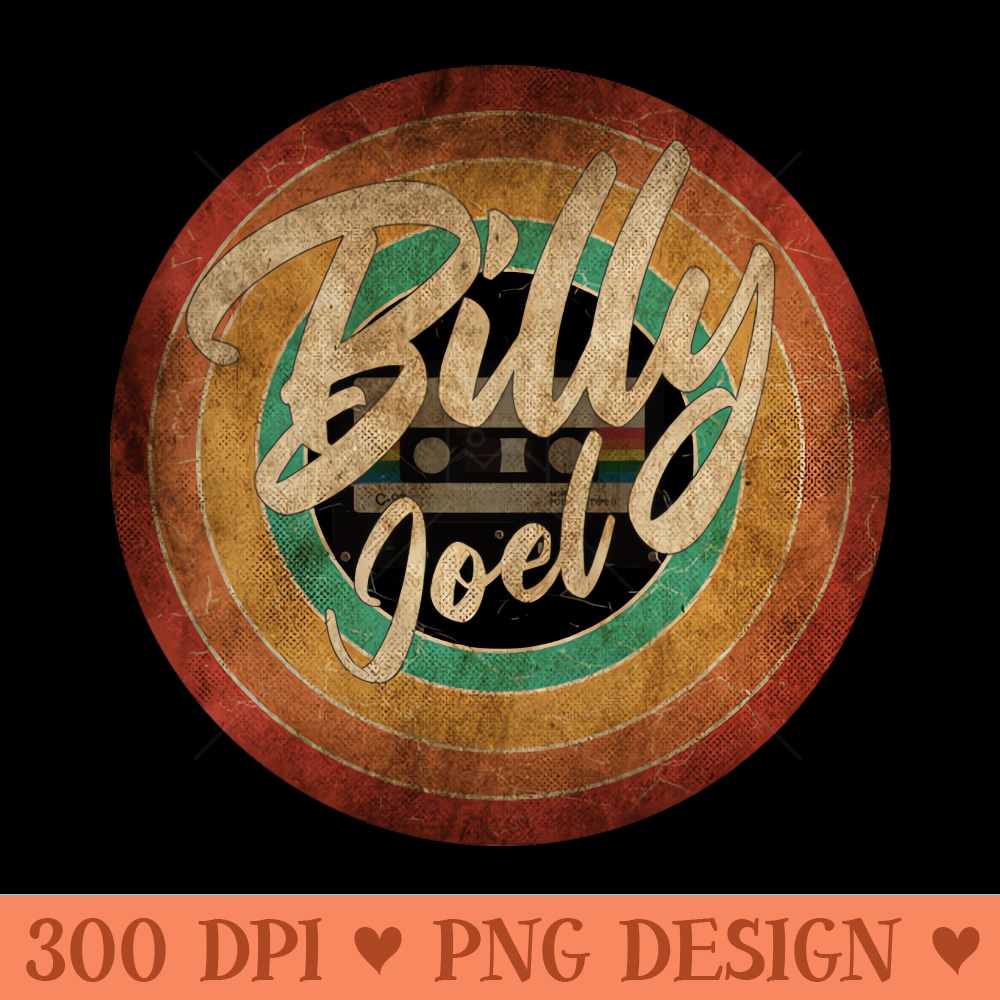 Billy Joel Vintage Circle Art - Download PNG Graphics | Inspire Uplift