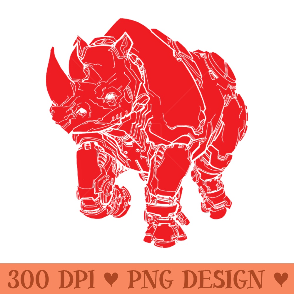 RoboRhino redshape - PNG Downloadable Art | Inspire Uplift