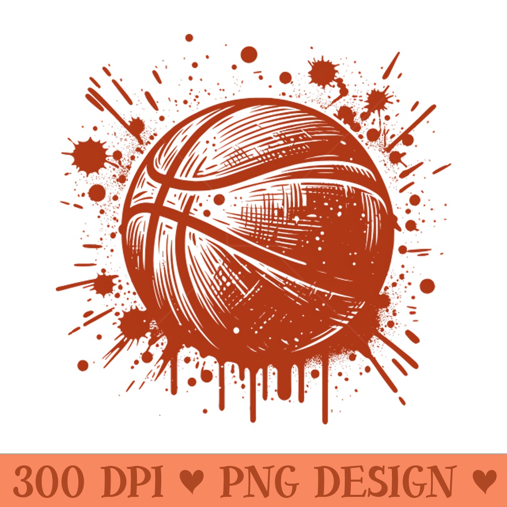 Ink Splatter Basketball - PNG Download Website | Inspire Uplift