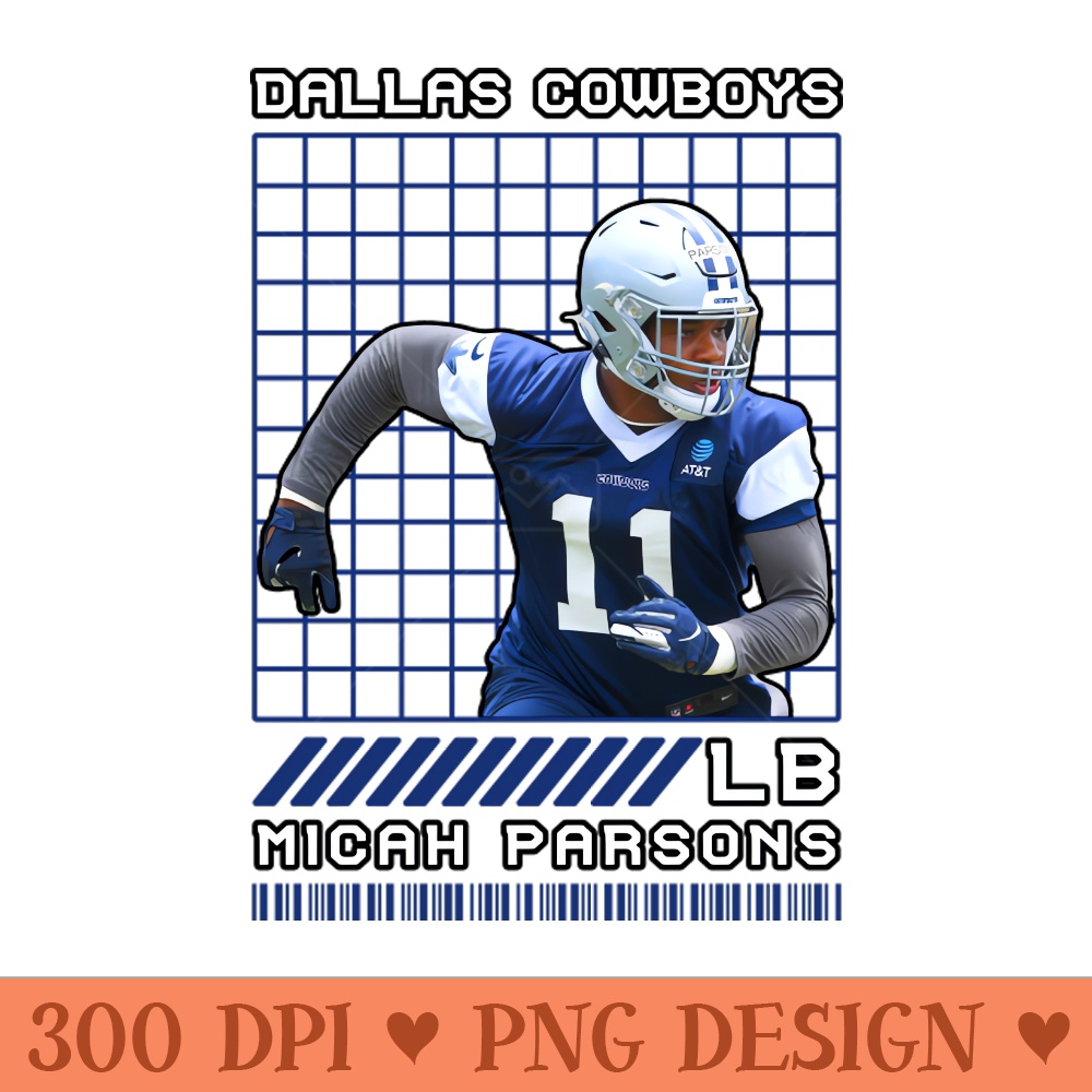 MICAH PARSONS LB DALLAS COWBOYS - PNG Downloadable Art | Inspire Uplift