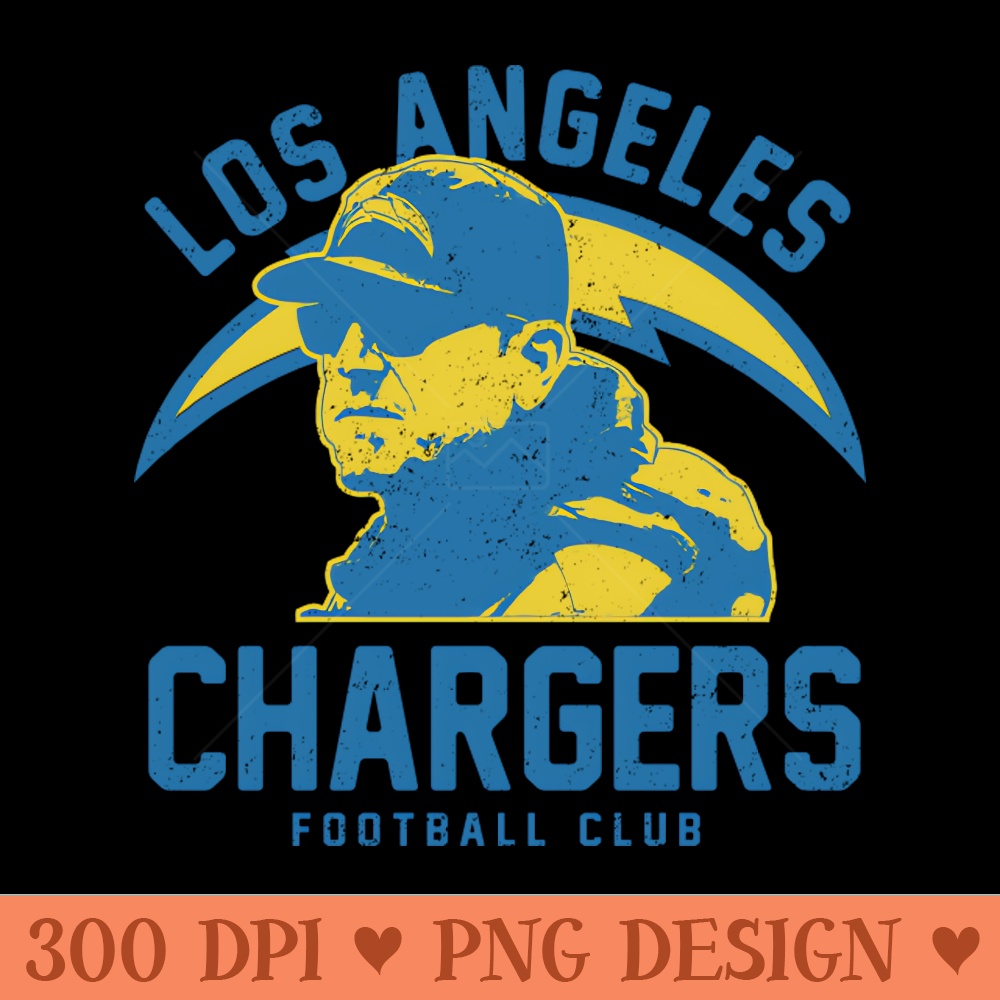 Jim Harbaugh Chargers - Sublimation PNG | Inspire Uplift