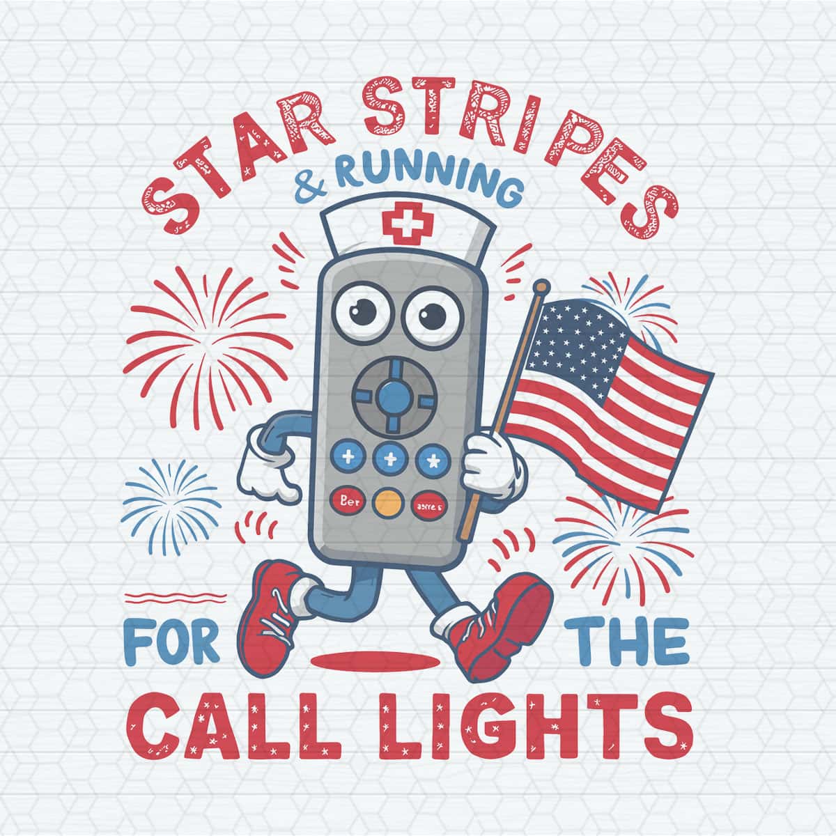 Stars Stripes And Running For Call Lights Patriotic Day PNG | Inspire ...