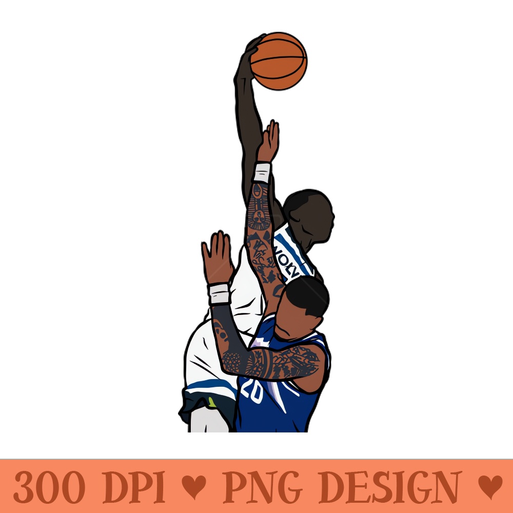 Anthony Edwards Dunks on John Collins - Digital PNG Files | Inspire Uplift