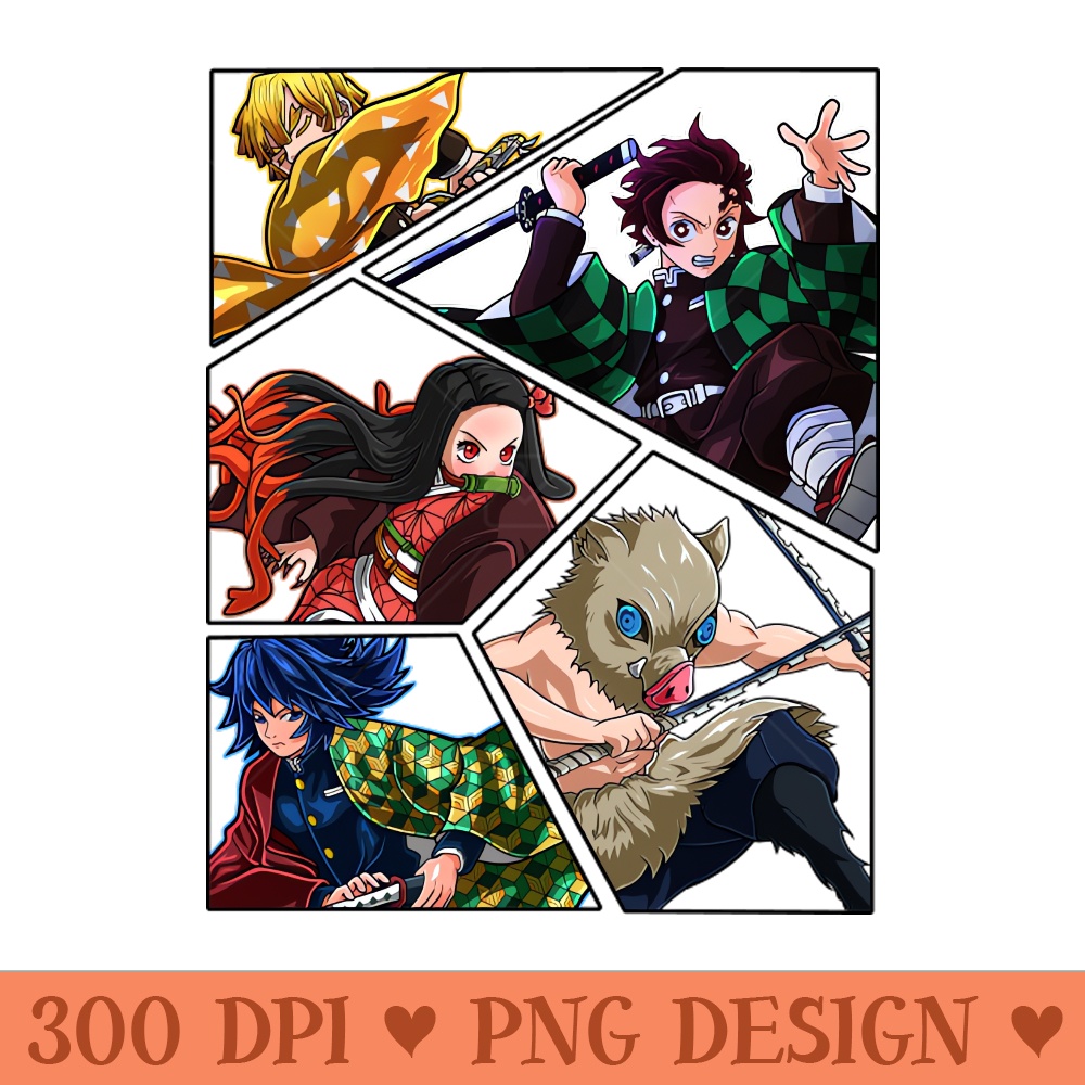 Demon Slayer Tanjiro Team Color - PNG Download Bundle | Inspire Uplift